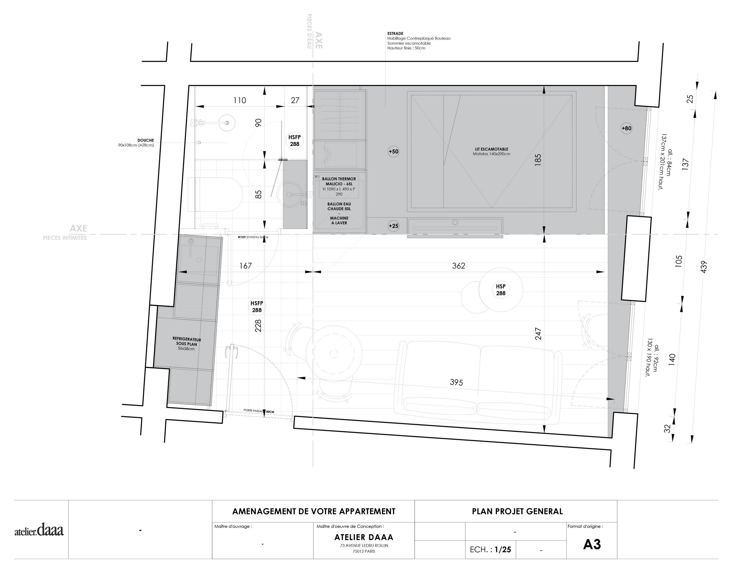 До и после: Студия 26 кв.м — в Париже | Flatica