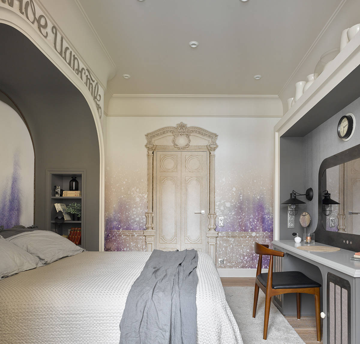 Проект недели: Дизайн спальни 18 кв.м — сонное царство и космос | Flatica